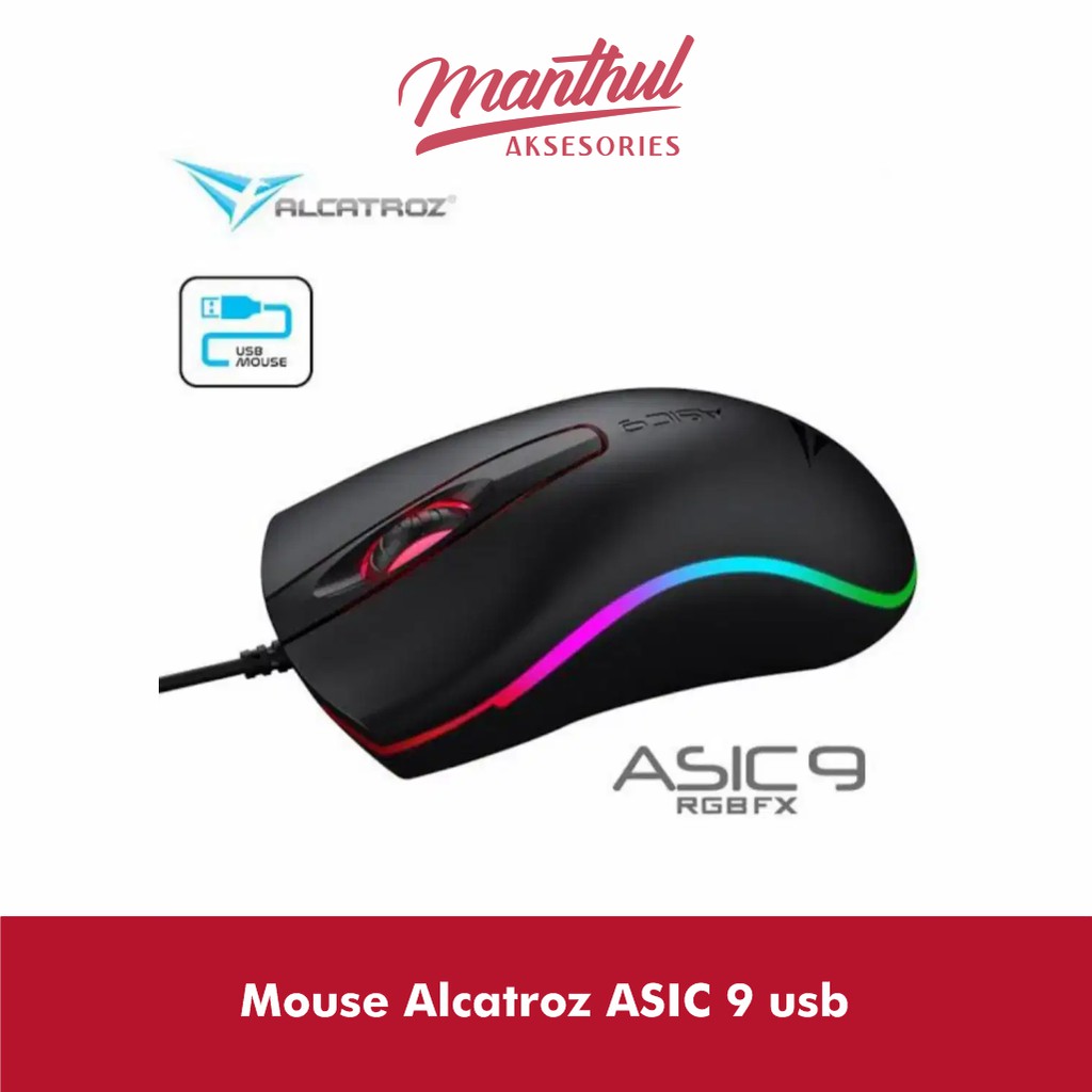 Jual Mouse Alcatroz Gaming Mouse Asic 9 RGB FX 1000CPI Wired | Shopee ...