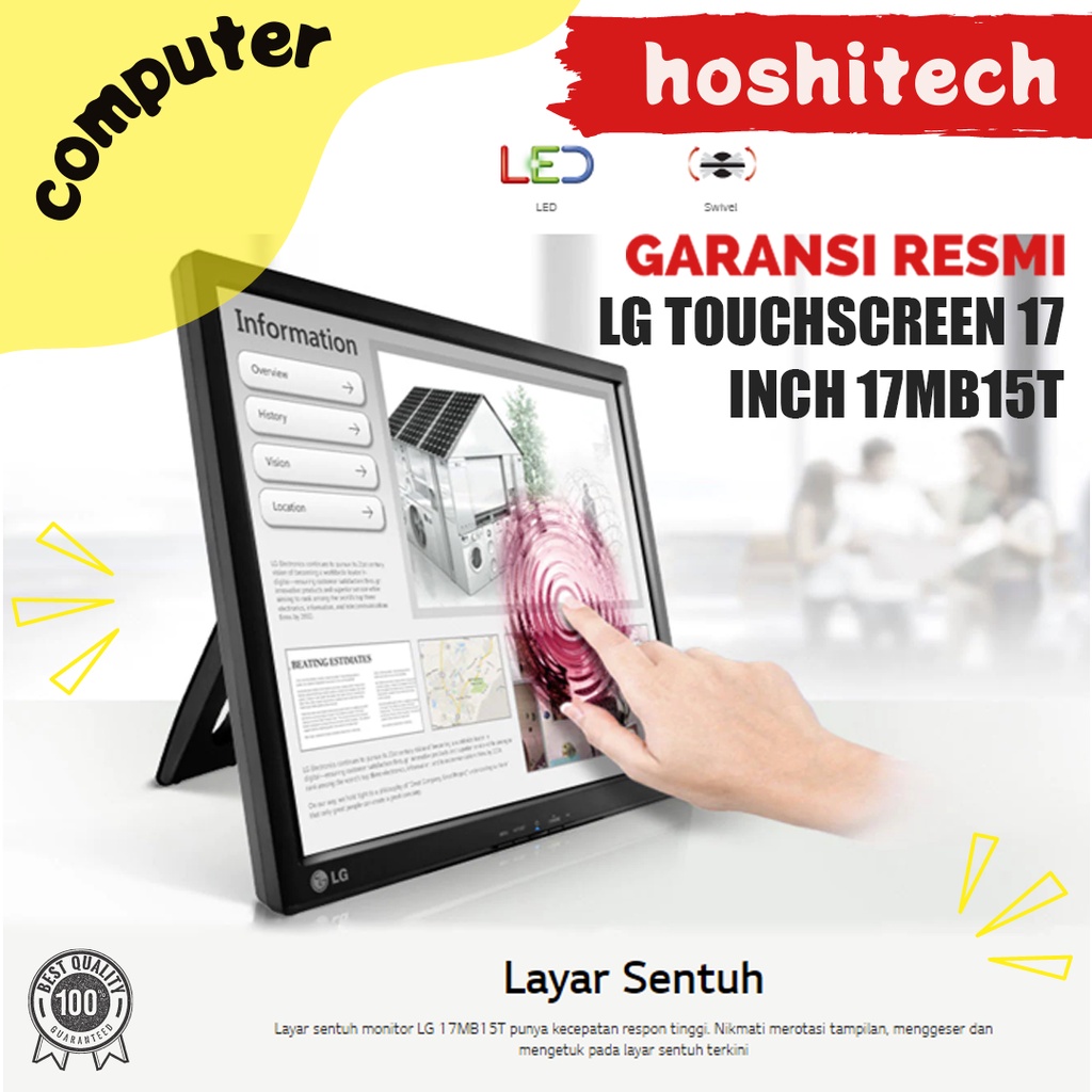 Jual Monitor Led 17" Lg 17BR30T-B Touchscreen 17 Inch Garansi Resmi ...