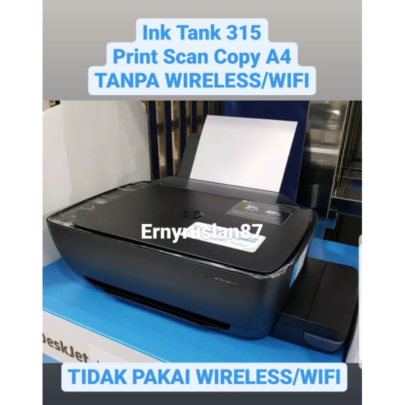 Jual HP INK TANK 315 ALL IN ONE print scan copy | Shopee Indonesia