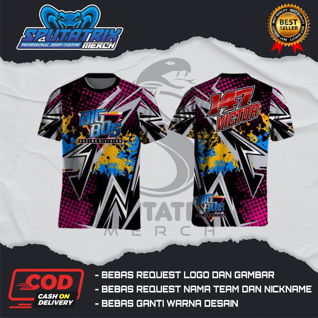 Jual Jersey Kaos Baju Racing Desain Custom || Bahan Dryfit Wafer ...