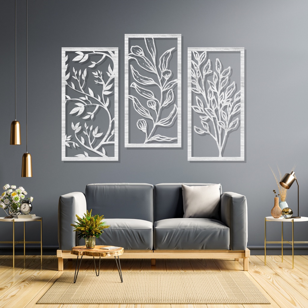 Jual ( 1 SET ISI 3 ) Hiasan Dinding kayu Pajangan Ruang Tamu Aesthetic ...