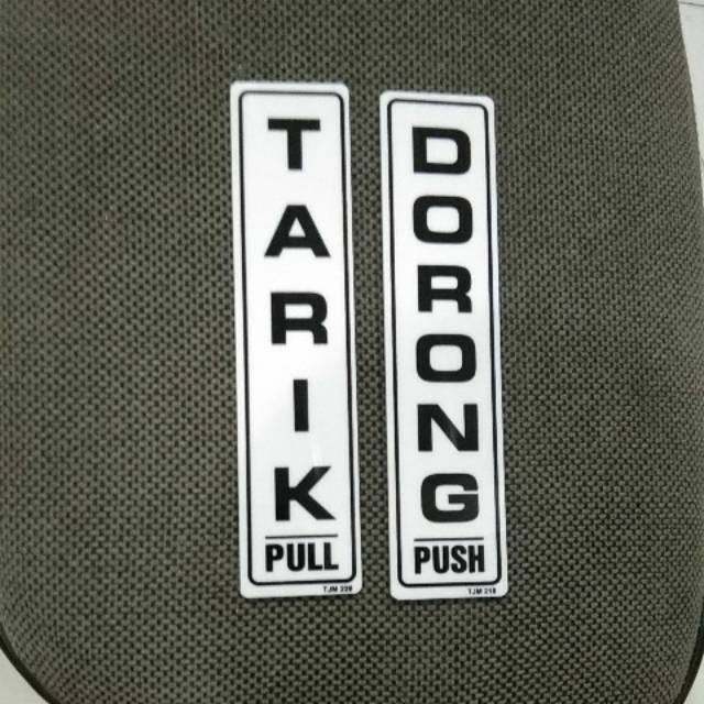 Jual PVC sign label tarik dorong | Shopee Indonesia