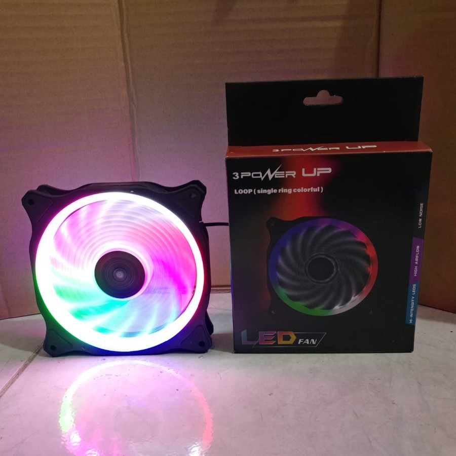 Jual Fan Casing 3 Power Up LOOP - RGB Fan Case 12cm | Shopee Indonesia