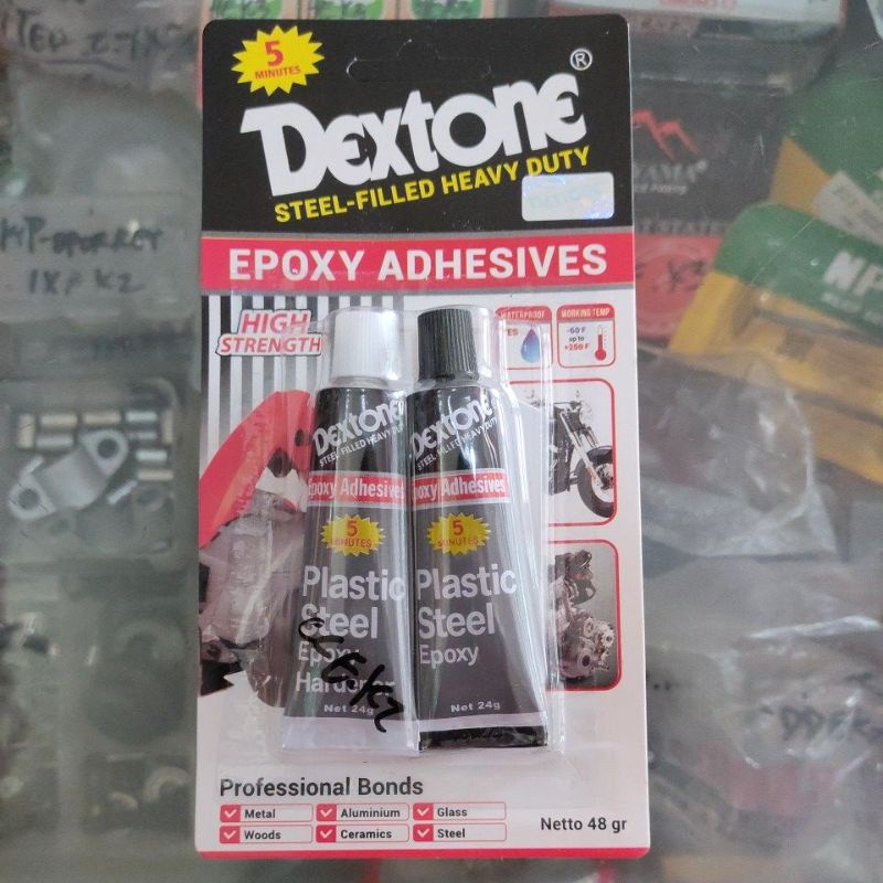 Jual LEM DEXTONE PLASTIC STEEL EPOXY / LEM BESI 5 MENIT ASLI Original ...