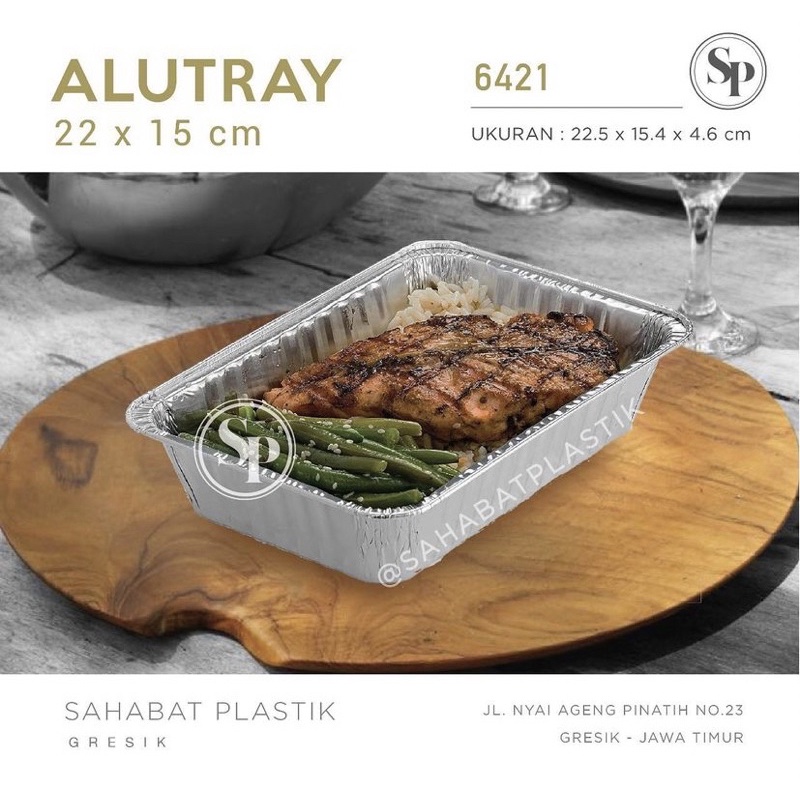 Jual 10pcs ALUMINIUM FOIL 6421 / ALUTRAY KOTAK BESAR | Shopee Indonesia