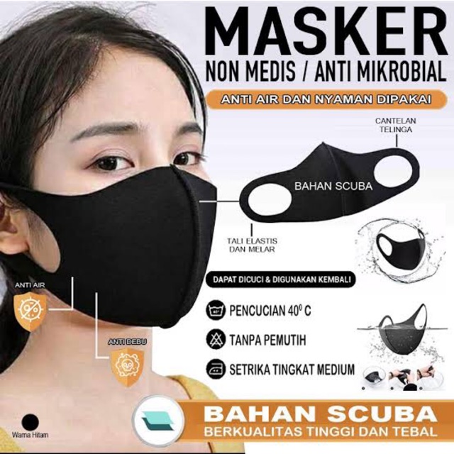 Jual Masker Scuba (Anti-Mikrobakrial) Original 100% | Ready Stok (motif ...