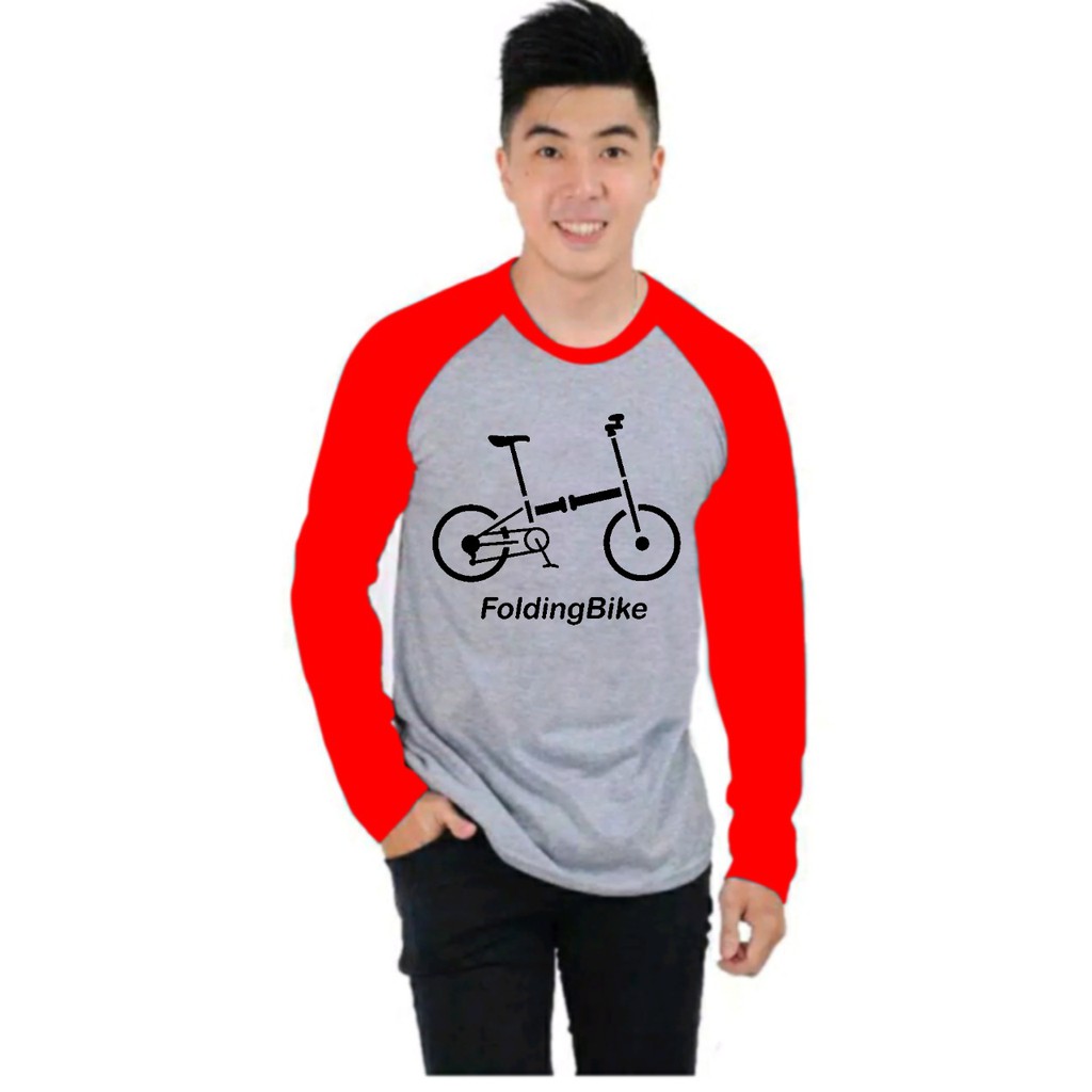 Jual KAOS RAGLAN PRIA SABLON FOLDING BIKE \ KAOS RAGLAN PRIA LENGAN ...