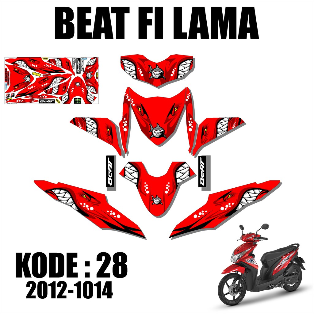 Jual (COD) Decal Stiker Fullbody Beat Fi Lama 2012/2013/2014 Desain ARD ...