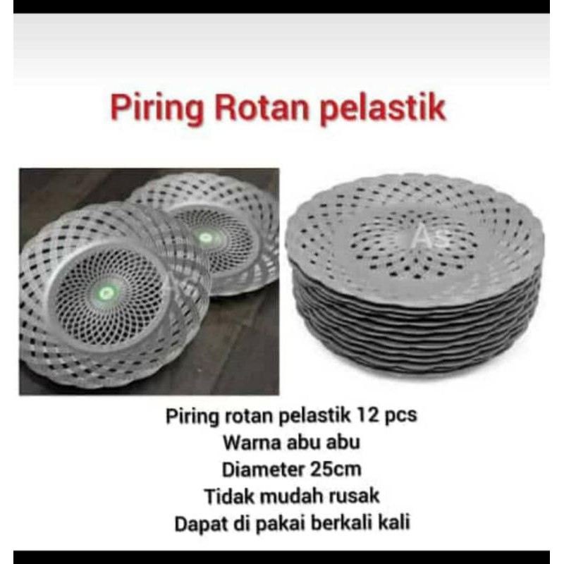 Jual piring rotan plastik | Shopee Indonesia