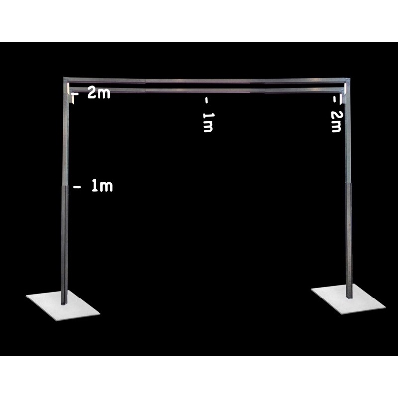 Jual Tiang Backdrop / Tiang Dekorasi / Tiang Gawang Besi 2x2 2 layer ...