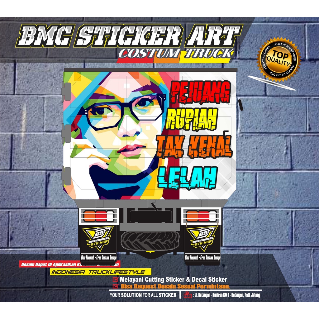 Jual STIKER PINTU BAK TRUCK DUMP/STICKER VARIASI BLOK FULL PINTU BAK ...