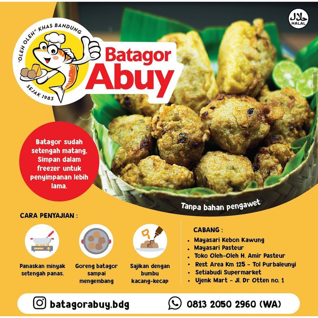 Jual Batagor Abuy Asli Bandung isi 10 pcs | Shopee Indonesia