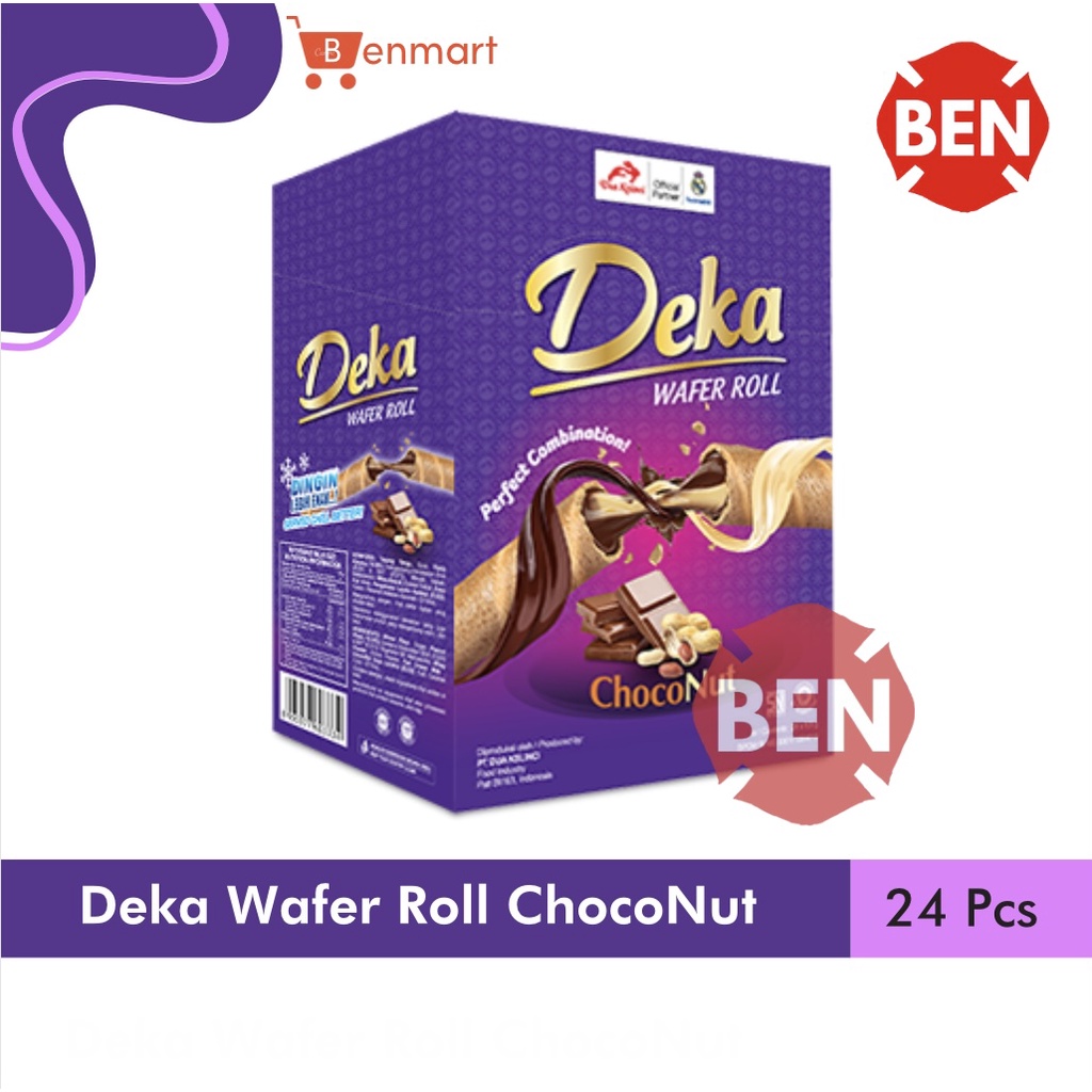 Jual Deka Wafer Roll Choconut 1 Pak Box 24 Pcs - Choco Nut Chocolate ...