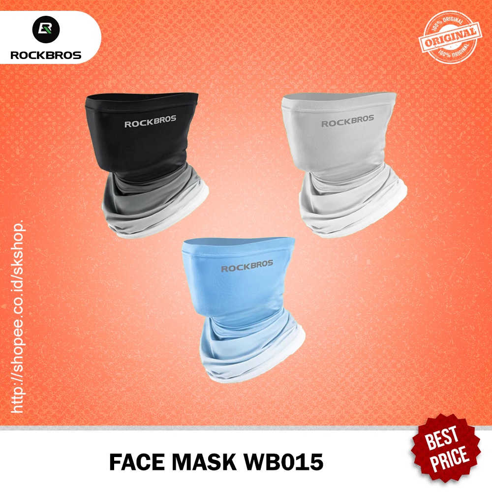 Jual Masker Buff Sepeda Rockbros WB015 Cover Wajah Pelindung Sinar UV ...