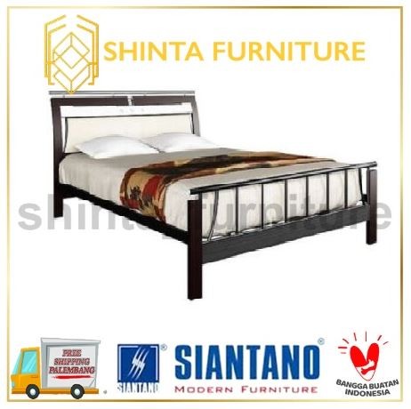 Jual Ranjang Besi Kaki Kayu/ Ranjang Minimalis/ Ranjang Siantano Alexa ...