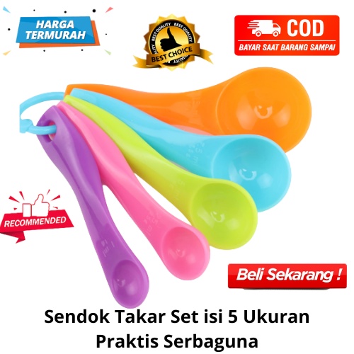 Jual [BISA COD] PROMO Sendok Takar Set Isi 5 Ukuran Praktis Serbaguna ...