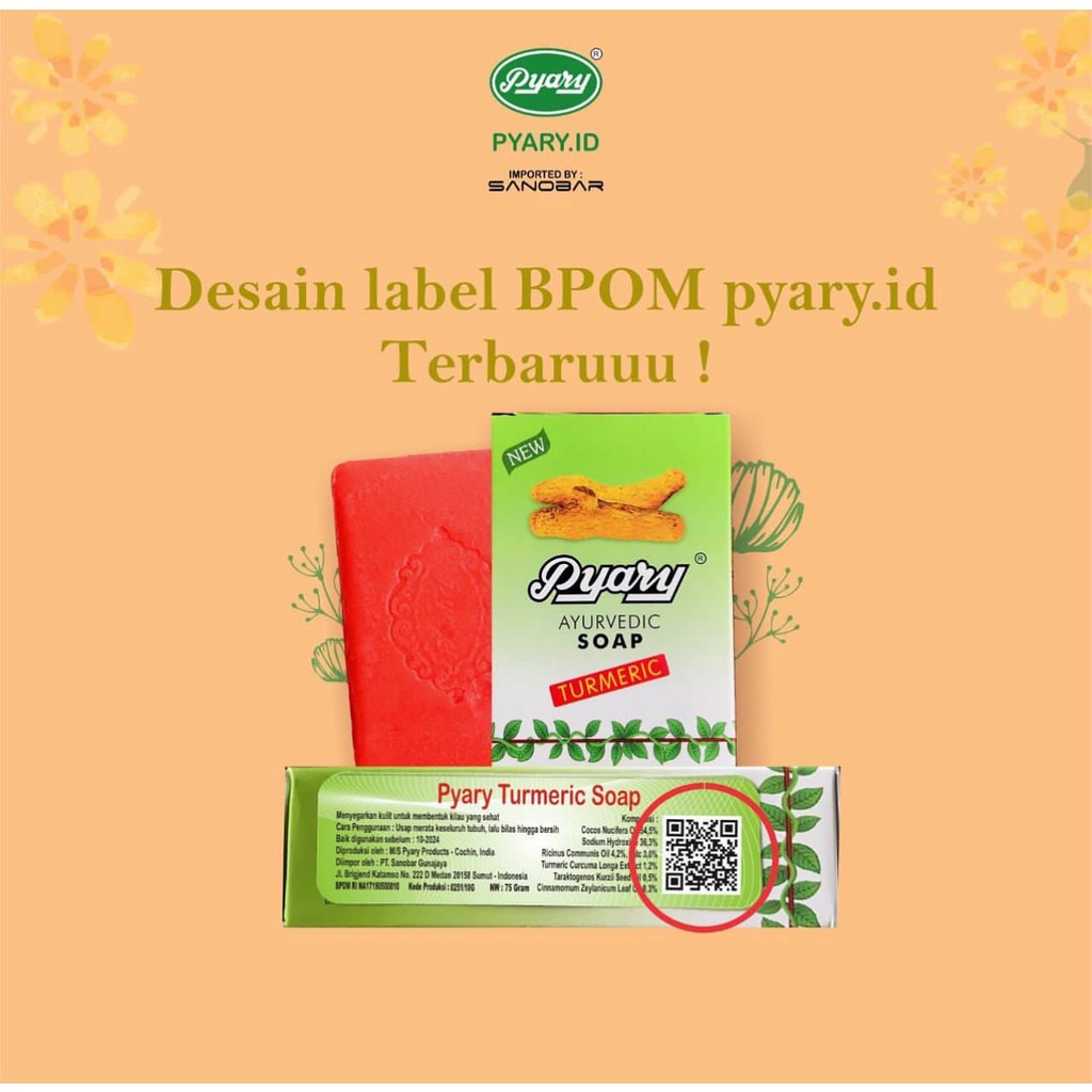 Jual [BPOM] Sabun Pyary Turmeric sudah BPOM/Sabun Arab Pyari BPOM 100 ...