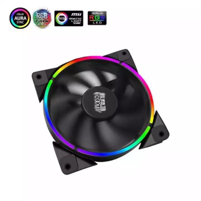 Jual Pccooler Pc Cooler Corona 120Mm Rgb Pwm Fan Case Kipas Casing Sync ...