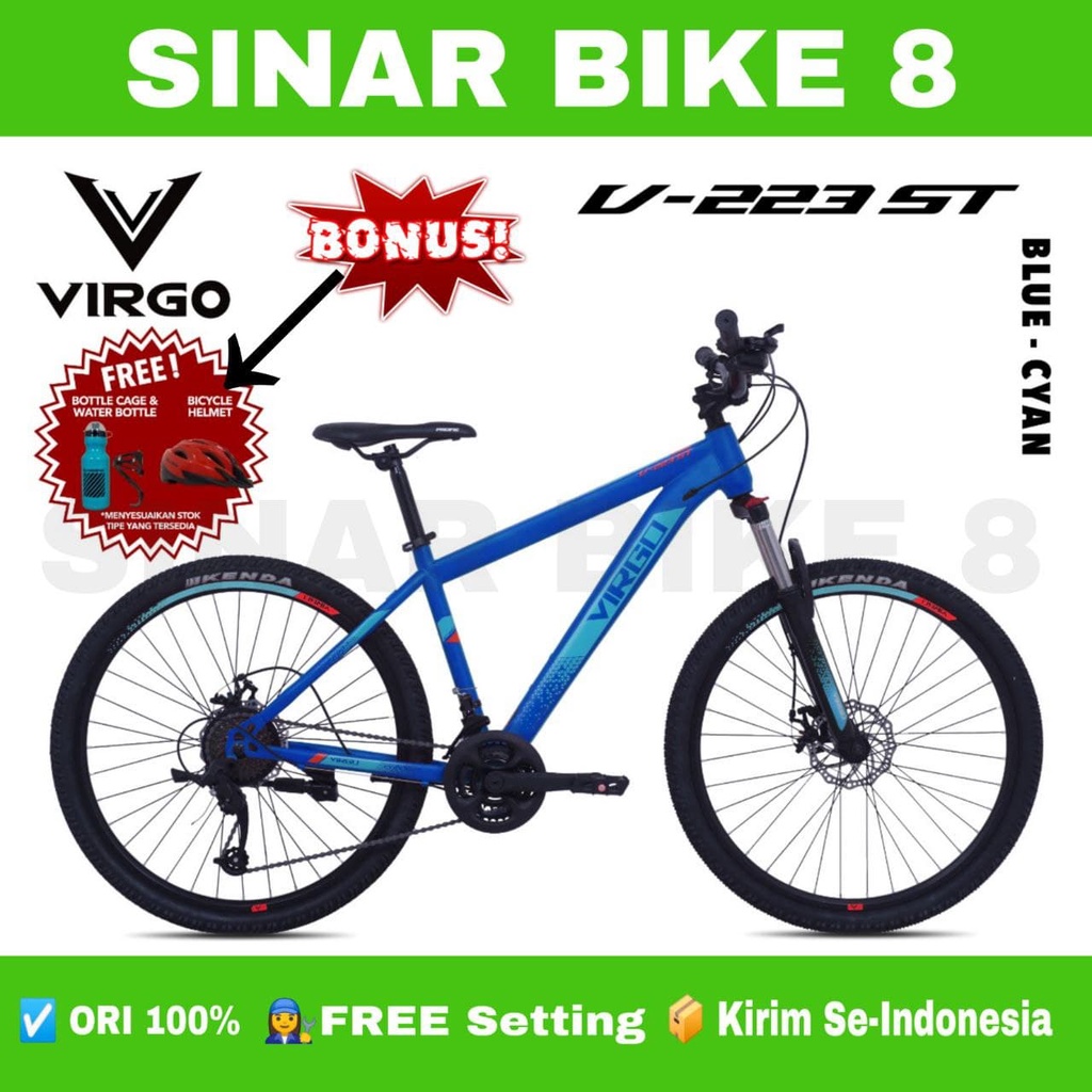 Jual Sepeda Gunung MTB Ukuran 26 Inch VIRGO V 223 ST 24 Speed Rem Cakram Lock Out | Shopee Indonesia