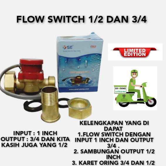 Jual PROMO Water Flow Switch 1 - 3/4 San-ei Otomatis Pompa Booster | Shopee Indonesia