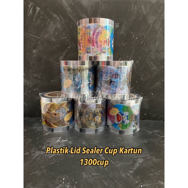 Jual ISI -/+ 1000cup Plastik Lid Sealer Cup Kartun - Seal Cup Kartun ...