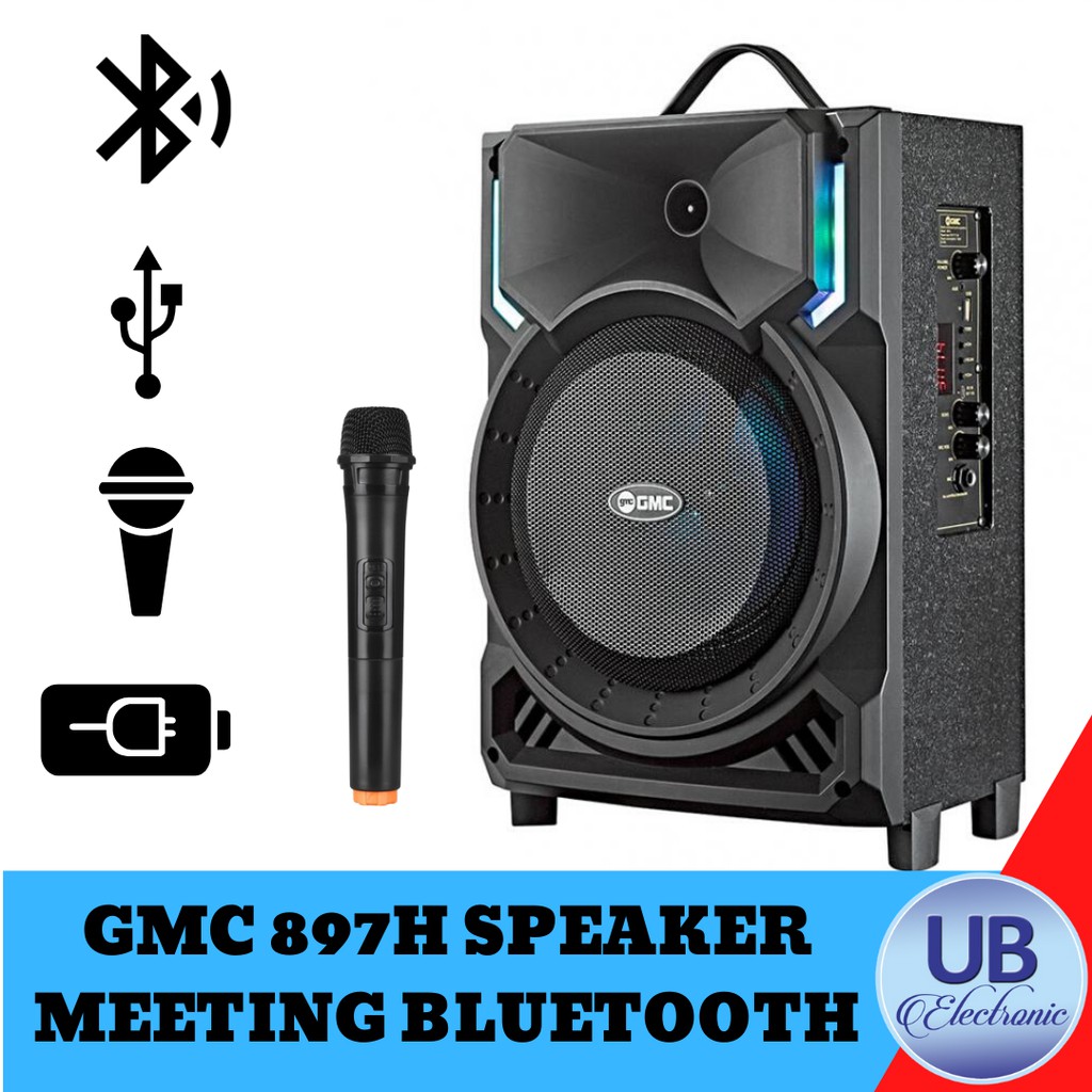 Jual SPEAKER MEETING BLUETOOTH GMC 897H SUPER BIG BASS BLACK | Shopee ...