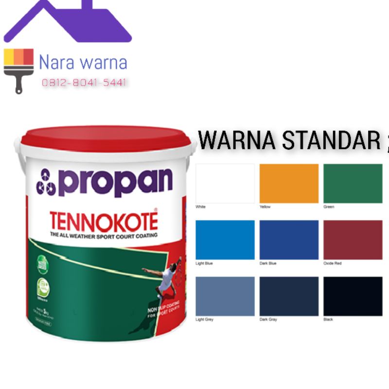 Jual Propan Tennokote Cat Lapangan Cat Lantai Beton Warna Standar 1kg Shopee Indonesia