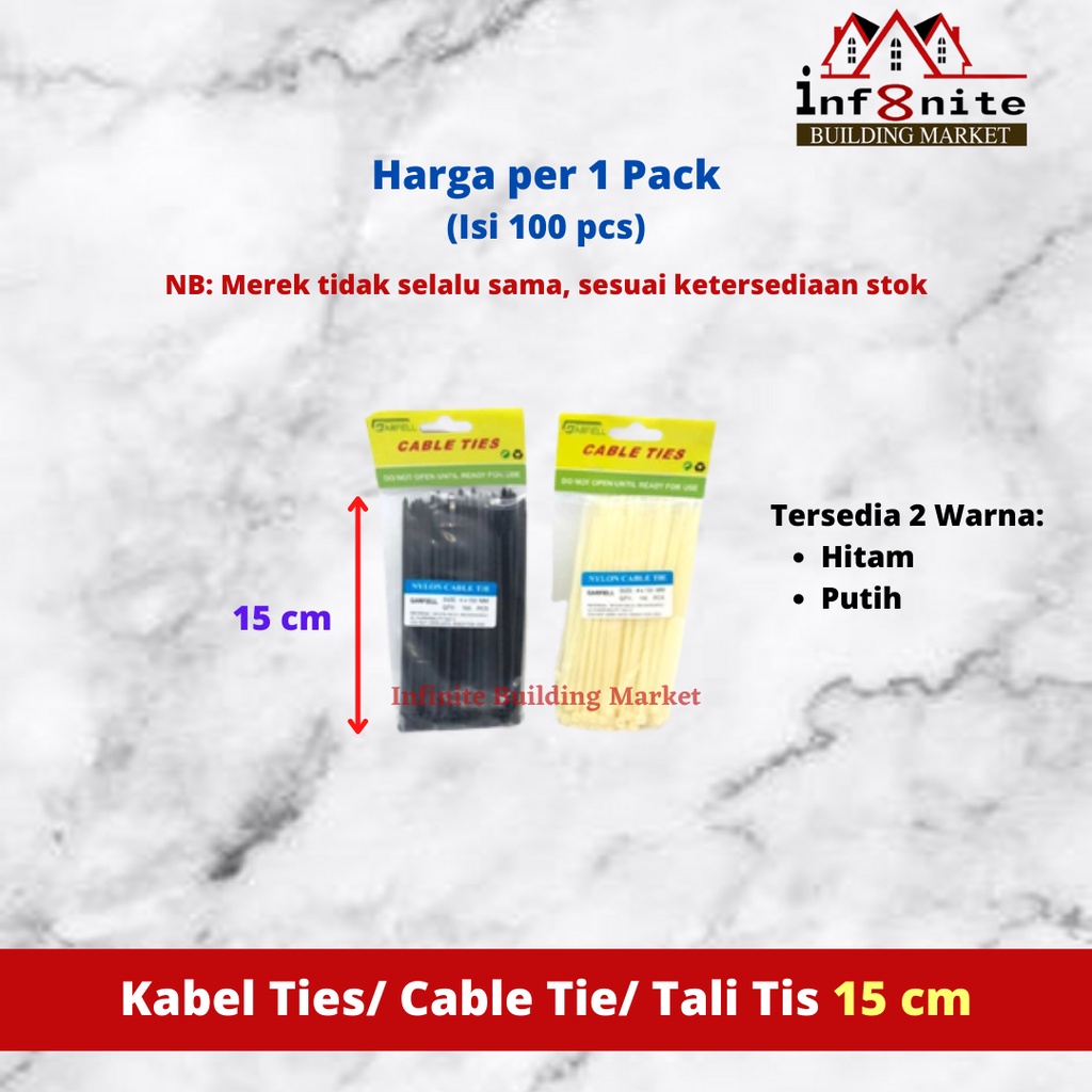 Jual Kabel Ties 15 cm Tali Ripet Nilon Cable Ties Tali Tis Nylon Tebal ...
