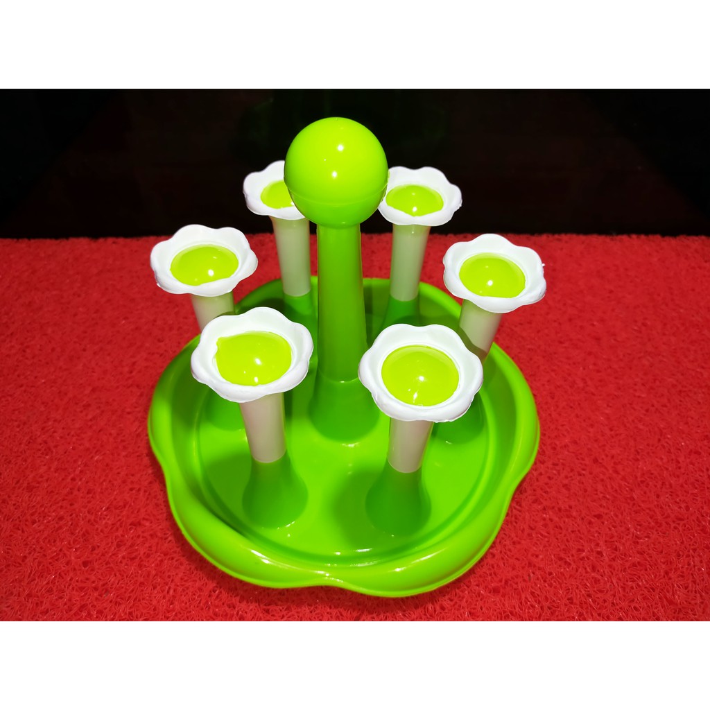 Jual Tatakan gelas tempat gelas viano / stand glass 6 bulat dx viano / Tempat gelas plastik ...