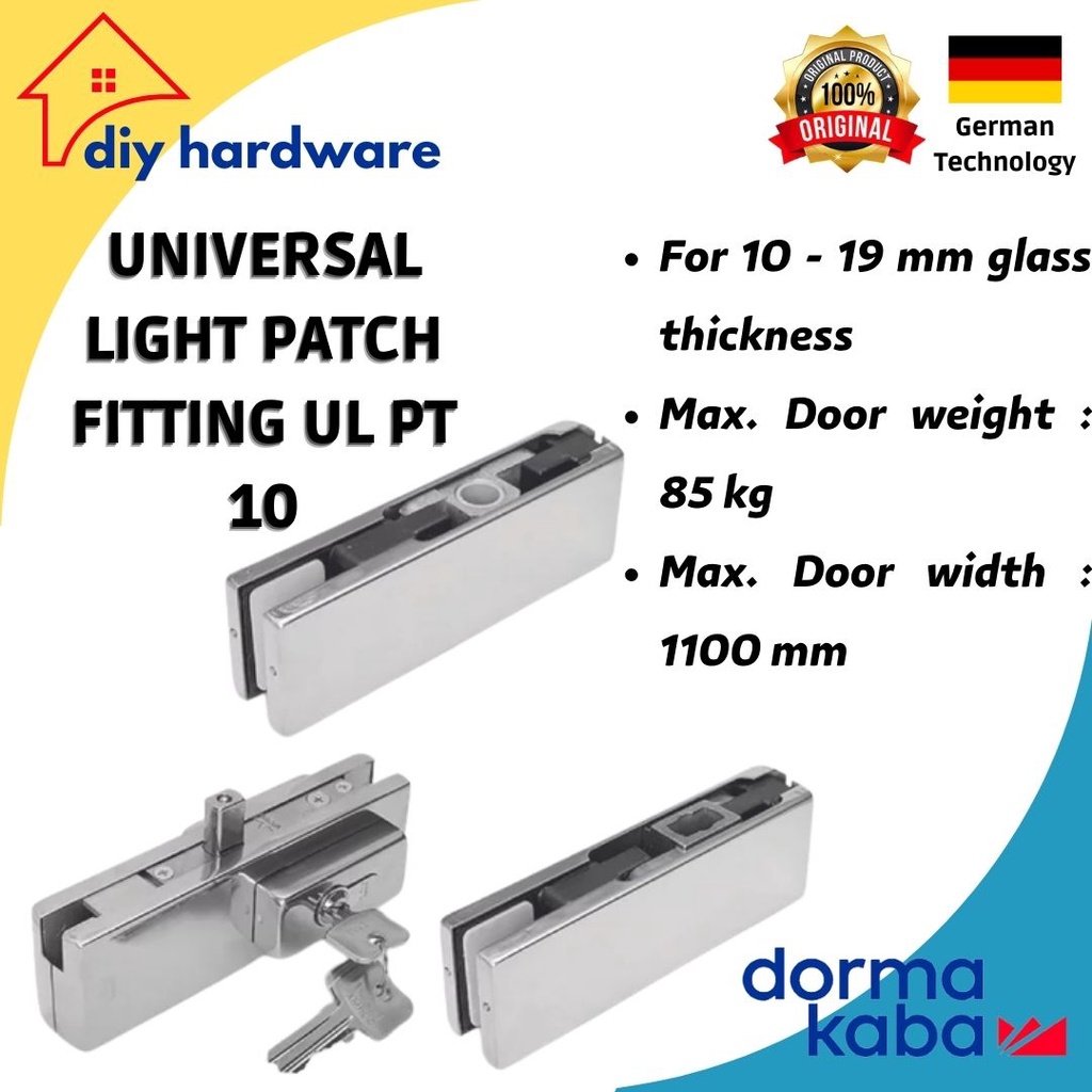 Jual Dorma Set UL PT10 + PT20 + US10 + Kunci Patch Fitting Dorma ...