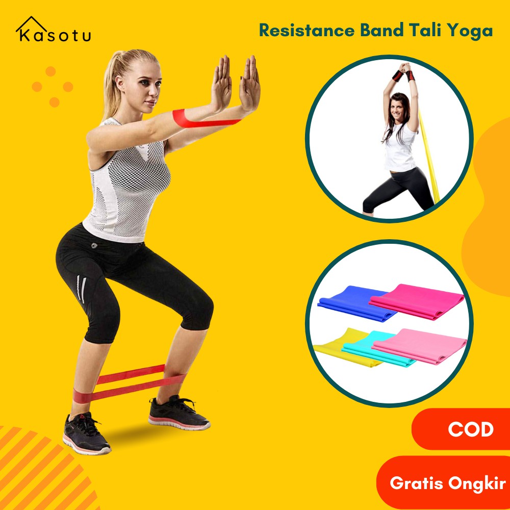 Jual Resistance Rubber Band Tali Karet Stretching Yoga Workout Olahraga ...