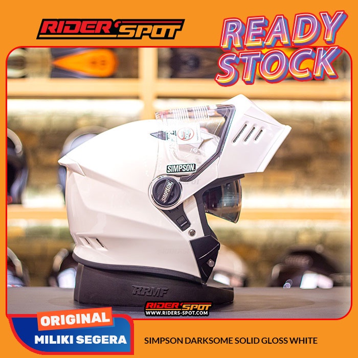 Jual Helm Motor SIMPSON Darksome Gloss White Modular Helmet Original ...