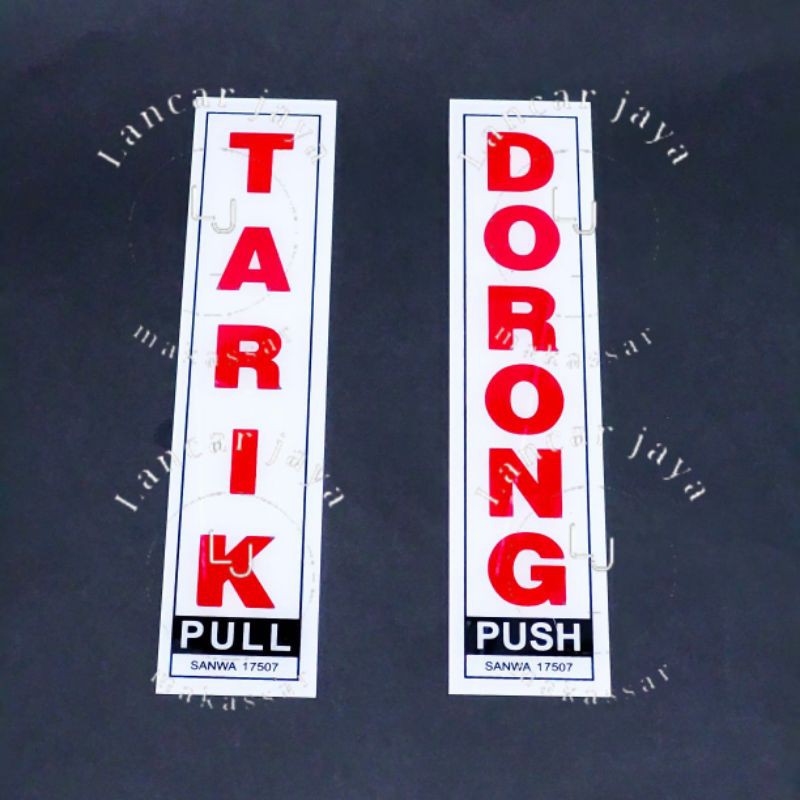Jual Papan Tanda / Sign Board Acrylic TARIK & DORONG 2pcs SET 17507 ...