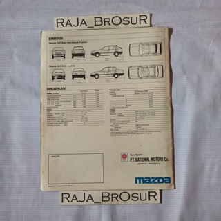 Jual Poster brosur katalog booklet jadul lawas Mazda 323 Mazda323 XGS 1 ...