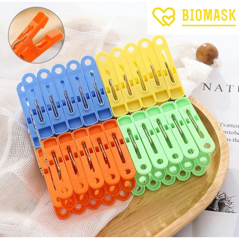 Jual BIOMASK - Jepitan Jemuran Baju Set isi 20 pcs Hanger Serbaguna ...