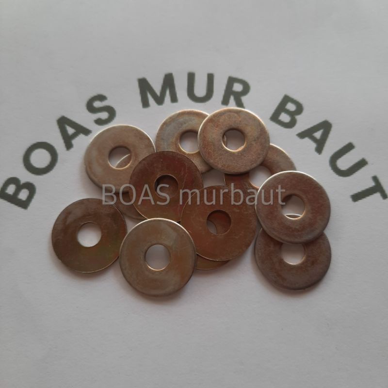 Jual Ring plat m5 lebar isi 50pcs untuk baut kunci 8 boasmurbaut ...