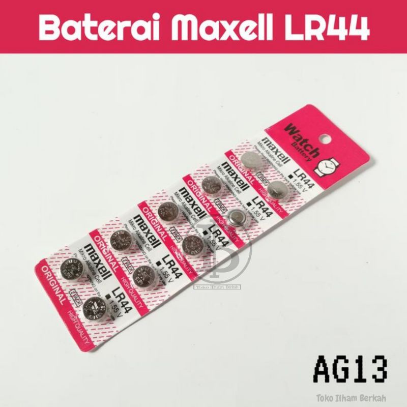 Jual Baterai Maxell LR44 Hearing Aid Battery / Batrai Alat Bantu Dengar / AG13 LR44 L1154 357 ...