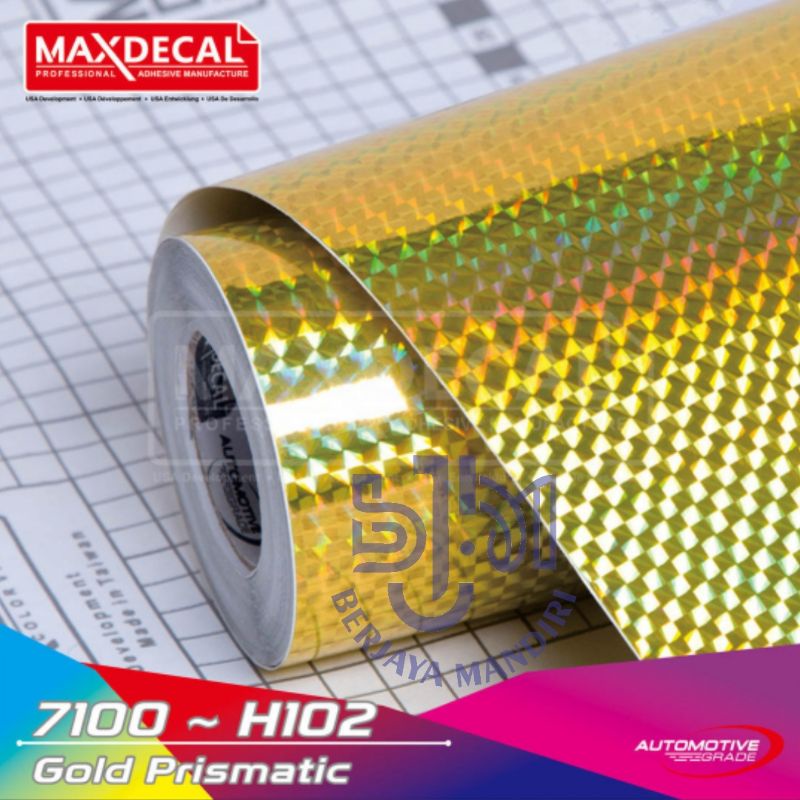 Jual Stiker Maxdecal 7100 H102 Gold Prismatic Hologram Sisik Ikan Emas ...