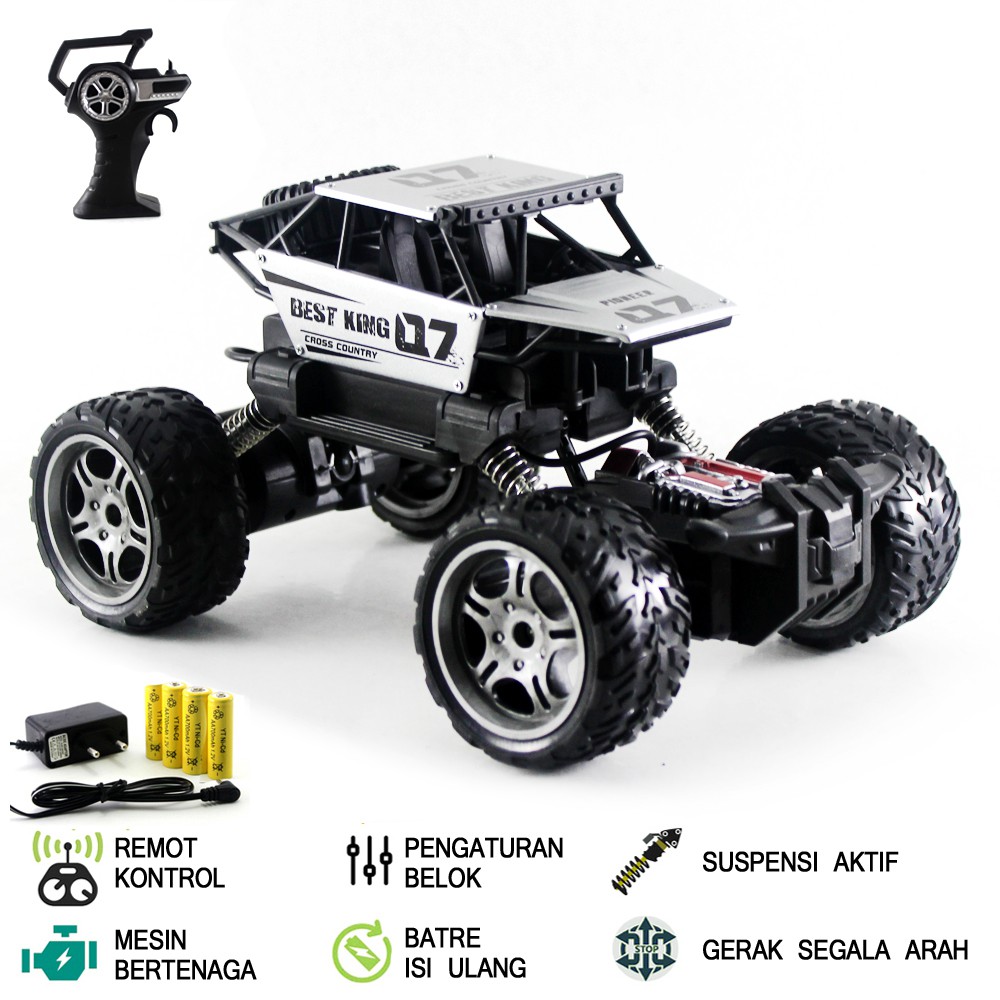 Jual Mainan Mobil Remot Kontrol RC Offroad Monster King | Shopee Indonesia