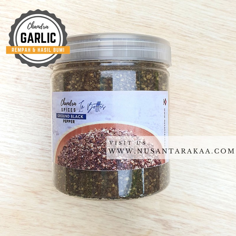 Jual Lada hitam giling kasar / ground black pepper 300 gr (botol ...