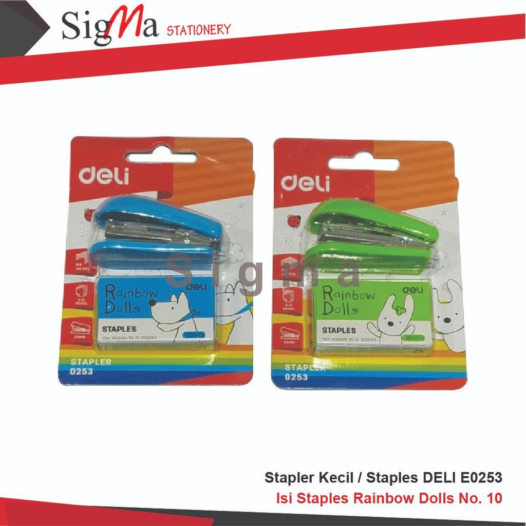 Jual Staples / Stapler Mini DELI E0253 Rainbow Dolls No. 10 E0253 (Pcs) | Shopee Indonesia
