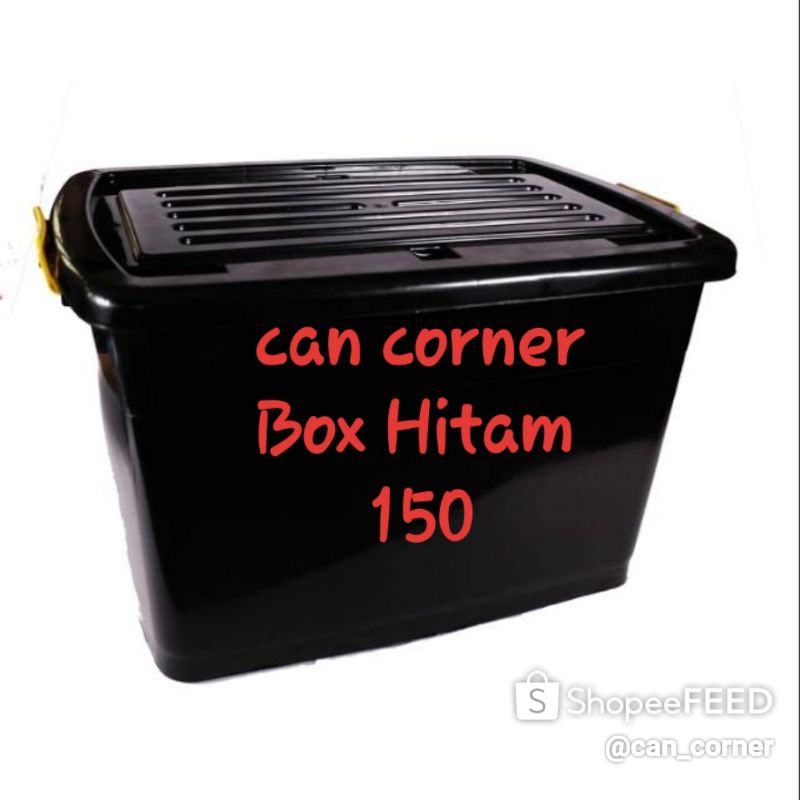 Jual Container Box Plastik Hitam 150 Dengan Roda Box Kontener Hitam ...