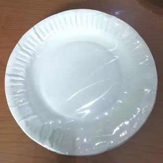 Jual [TERMURAH] PIRING KERTAS / PAPER PLATE PUTIH BESAR 22,5 cm (isi 20 ...