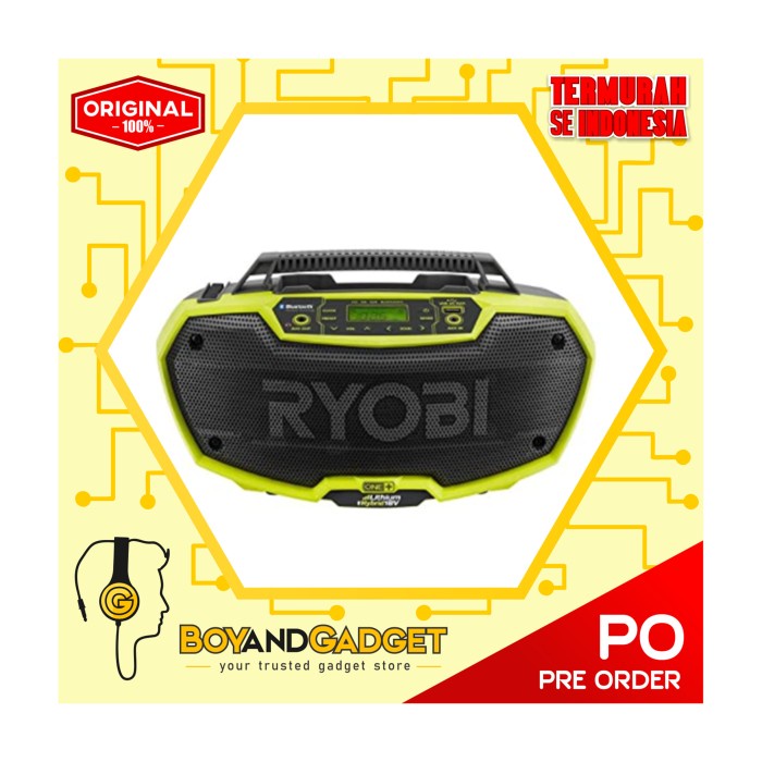 Jual Ryobi P746 One+ 18-Volt Lithium Ion / AC Dual-Powered AM/FM Stereo ...
