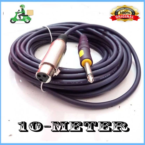 Jual Kabel Mic 10 Meter Kabel Microphone XLR full 10 Meter 3 Pin Female ...