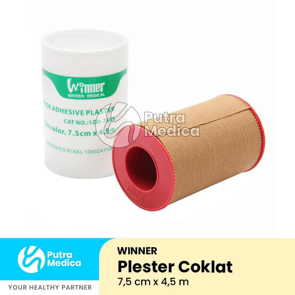 Jual Winner Plester Coklat Roll 7,5cm x 4,5m / Plaster Kain Gulung ...