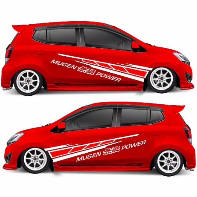 Jual Stiker mobil Ayla Toyota agya terbaru stiker cutting mugen power ...