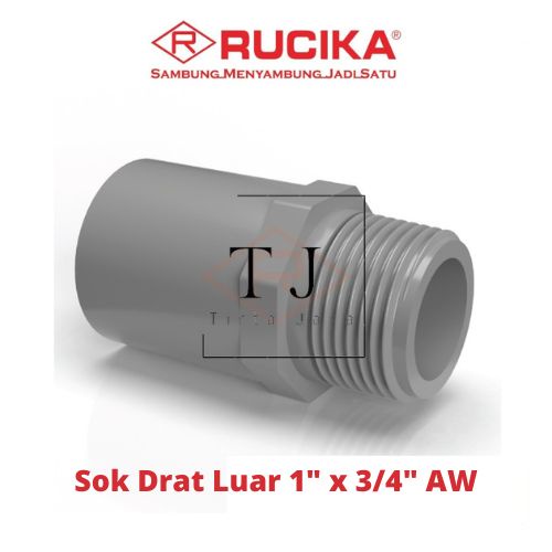Jual Sok Drat Luar 1" x 3/4" AW RUCIKA / SDL RUCIKA / Valve Socket ...