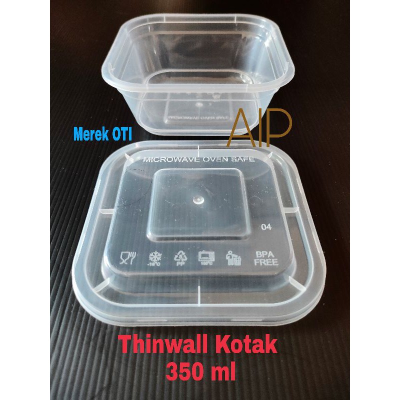 Jual Thinwall Kotak 350 Oti 25 Pcs Food Container Kotak Makan Plastik