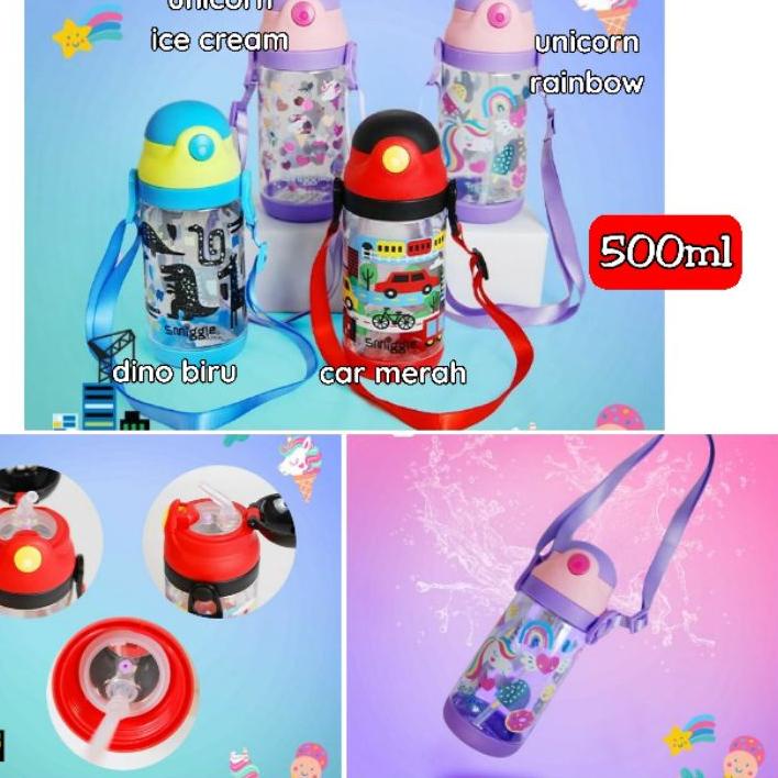 Jual Update - BOTOL MINUM SMIGGLE 600ML BPA FREE COWO CEWE UNICORN ROBOT MONSTER TRANSPORT SPACE ...